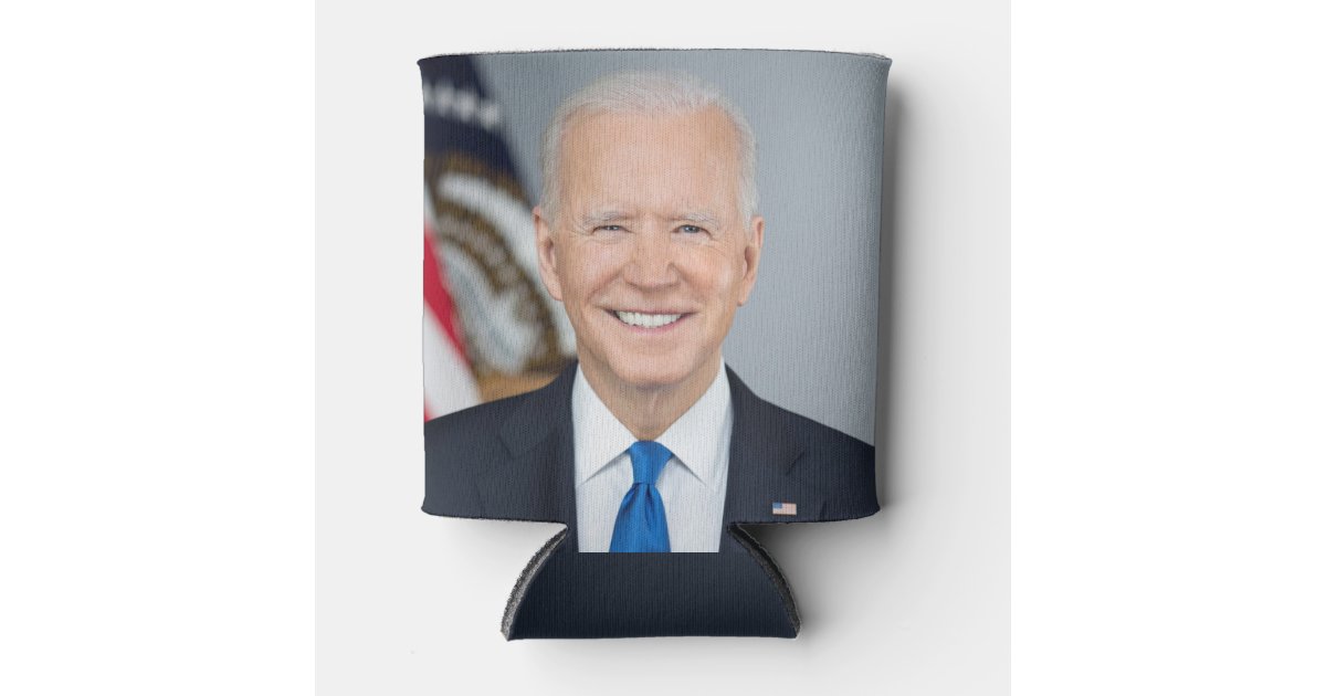 President Joe Biden White House Portrait Bottle Can Cooler | Zazzle