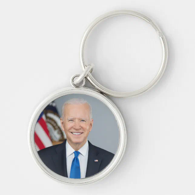 President Joe Biden White House Portrait Keychain | Zazzle