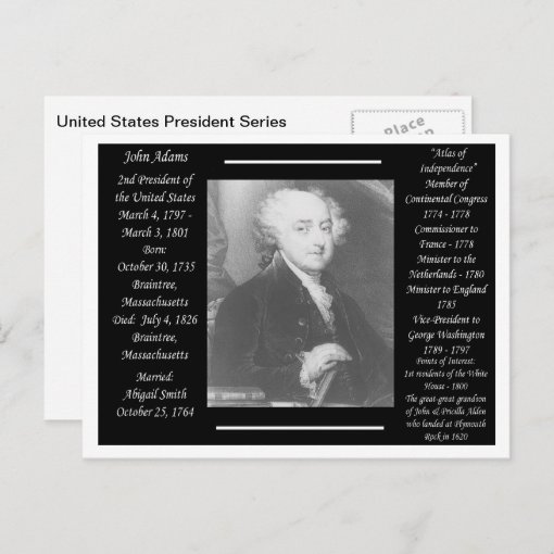 President John Adams Postcard | Zazzle