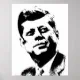 President Kennedy -- Black and White Poster | Zazzle