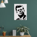 President Kennedy -- Black and White Poster | Zazzle