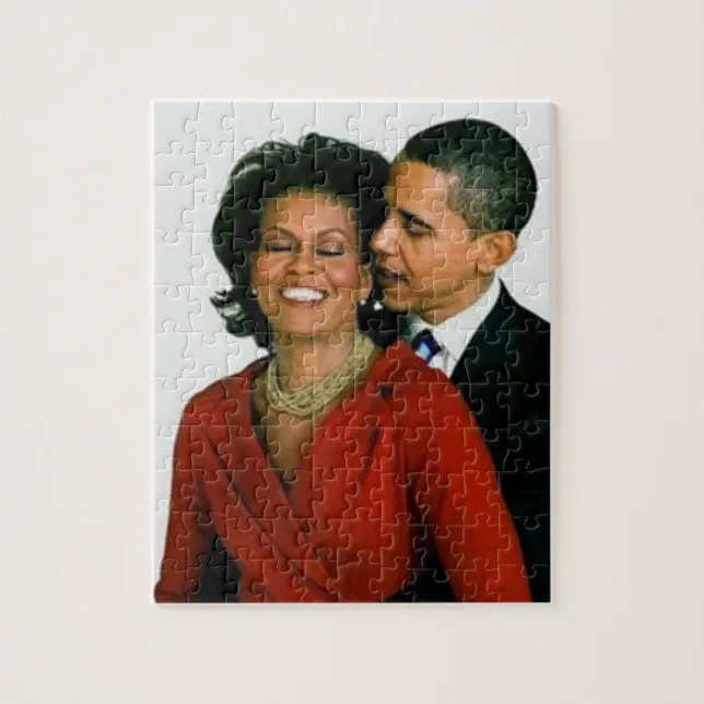 PRESIDENT OBAMA AND FIRST LADY-PUZZLE JIGSAW PUZZLE | Zazzle