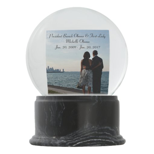 President Obama & First Lady Michelle Snow Globe | Zazzle