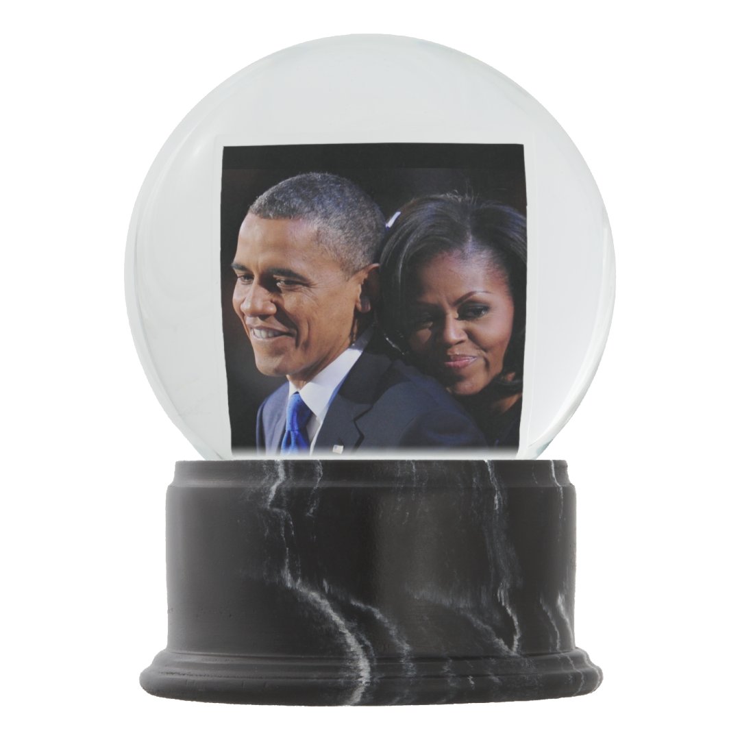 President Obama & First Lady Michelle Snow Globe | Zazzle