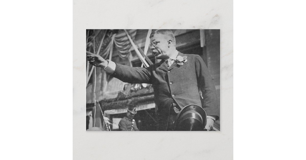 President Roosevelt Pointing Vintage Stereoview Postcard | Zazzle