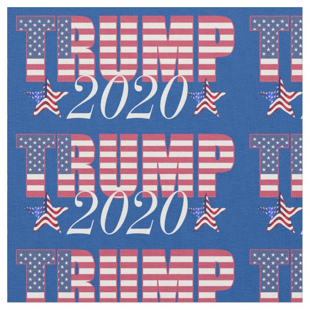 Bold Trump 2020 Pattern Fabric | Zazzle