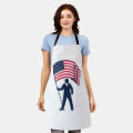 President Trump Bearing the Flag of the USA Apron | Zazzle