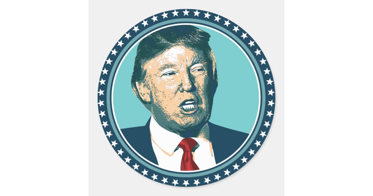 President Trump Classic Round Sticker | Zazzle