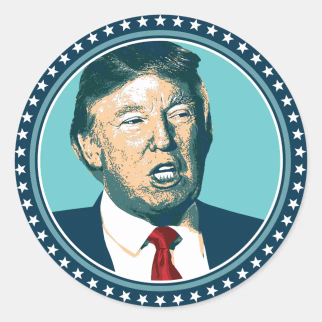 President Trump Classic Round Sticker | Zazzle