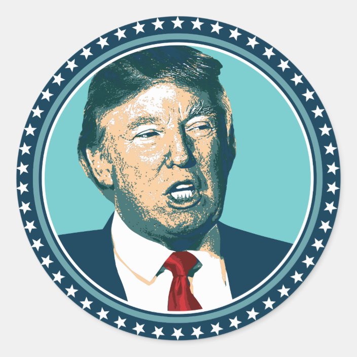 President Trump Classic Round Sticker | Zazzle.com