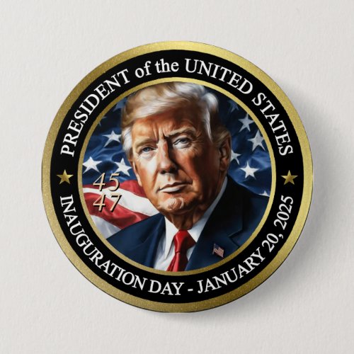DONALD TRUMP INAUGURATION DAY 2025 JANUARY 20 47TH BUTTON | Gabriel ...