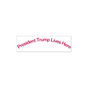 President Trump Lives Here $20 Bill Endorser Pocket Stamp | Zazzle