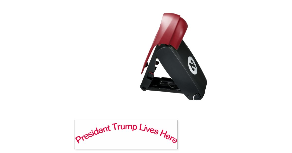 President Trump Lives Here $20 Bill Endorser Pocket Stamp | Zazzle