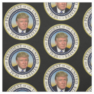 Smilling Photo President Donald Trump Fabric | Zazzle