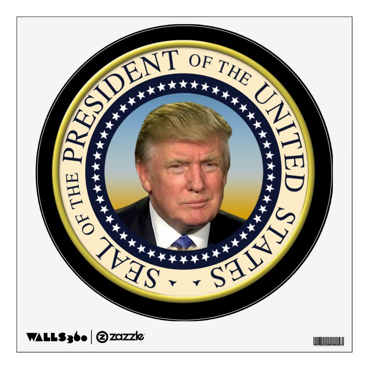 President Trump Photo Presidential Seal Wall Decal | Zazzle