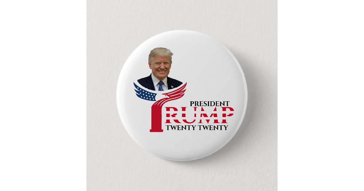 PRESIDENT TRUMP TWENTY TWENTY BUTTON | Zazzle