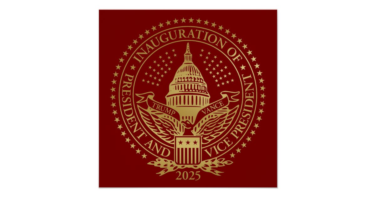 President Trump VP Vance Inauguration Day 2025 Poster | Zazzle