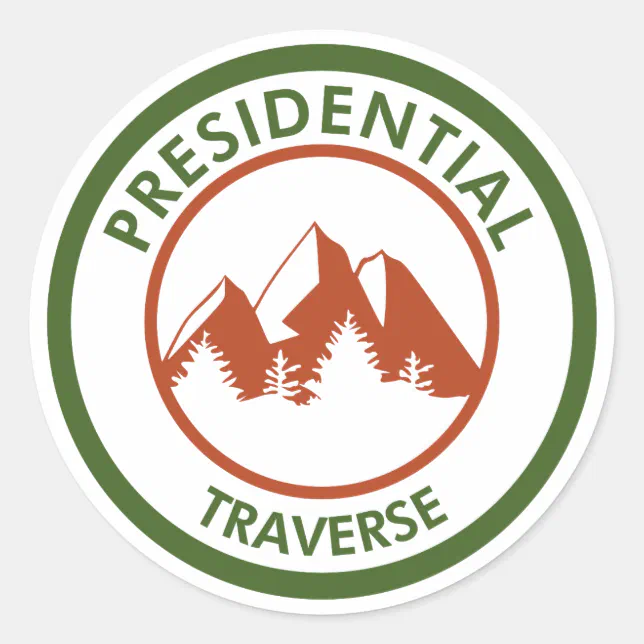 Presidential Traverse Classic Round Sticker | Zazzle