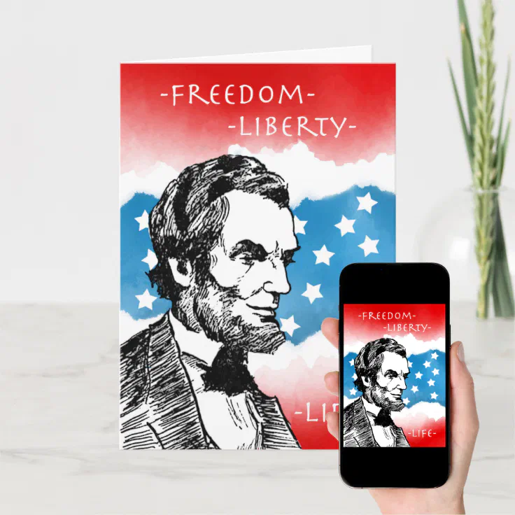 Presidents' Day, Abraham Lincoln, Patriotic Card | Zazzle