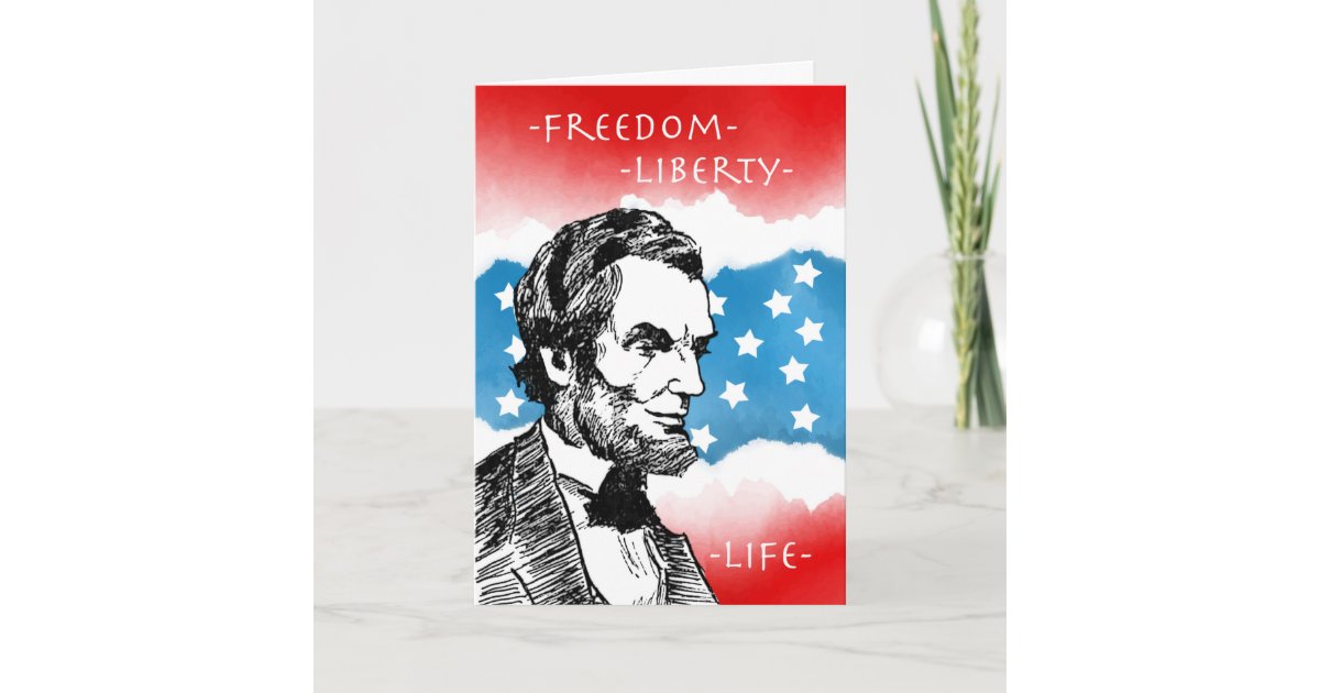 Presidents' Day, Abraham Lincoln, Patriotic Card | Zazzle