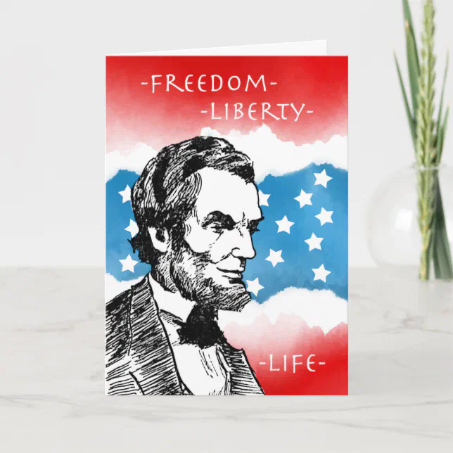 Presidents' Day, Abraham Lincoln, Patriotic Card | Zazzle