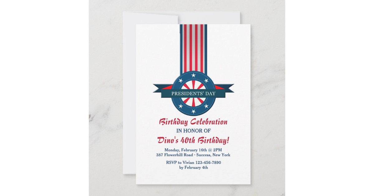 President's Day Banner Invitation | Zazzle