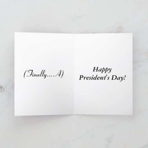 PRESIDENT'S DAY CARD -GREATNESS OBAMA & MESSAGE | Zazzle
