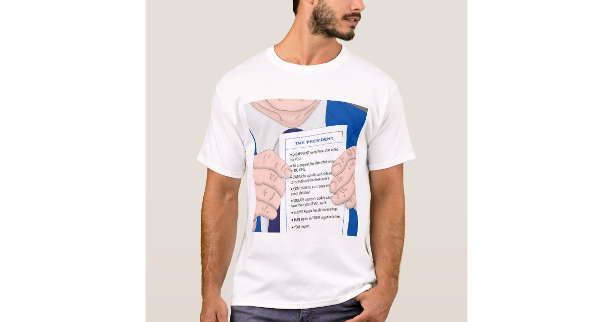 Presidents's Cheat Sheet T-Shirt | Zazzle