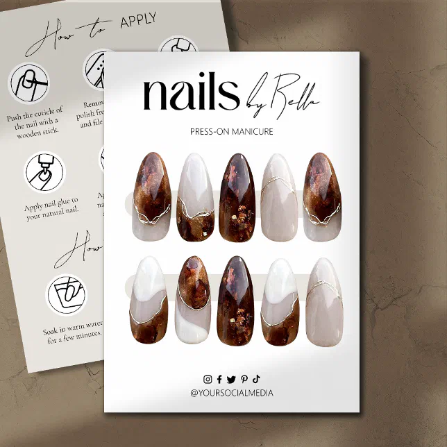 Press On Nail Packaging Display Cards | Zazzle