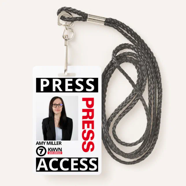 Press Pass Employee Badge | Zazzle
