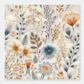 Pressed Wildflower Boho Botanical Wallpaper | Zazzle