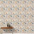 Pressed Wildflower Boho Botanical Wallpaper | Zazzle