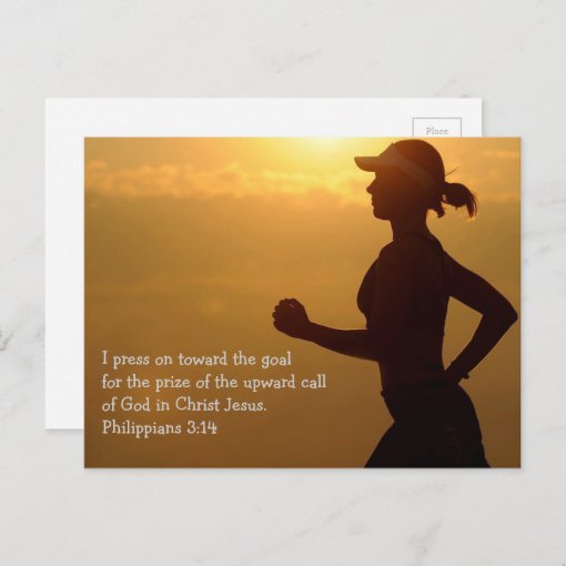 Pressing Toward the Goal Postcard | Zazzle