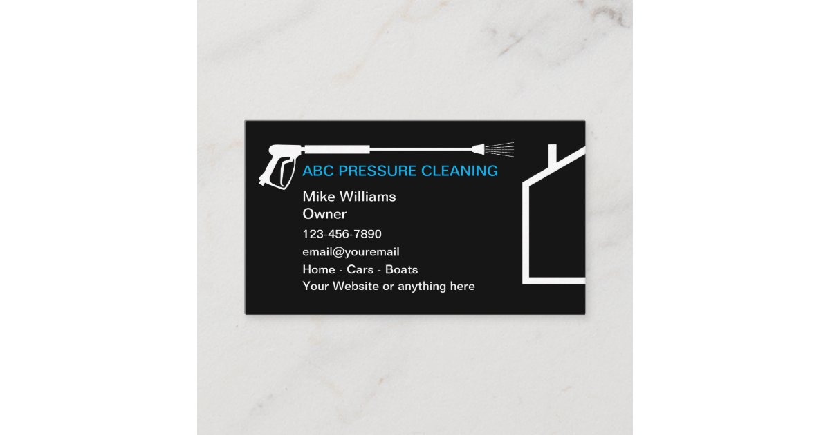 Pressure Cleaning And Power Washing Business Cards | Zazzle