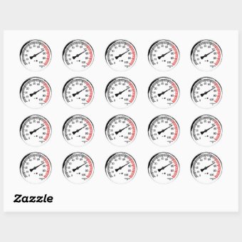 Pressure Gauge Sticker | Zazzle