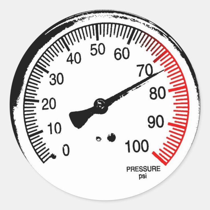 Pressure Gauge Sticker | Zazzle