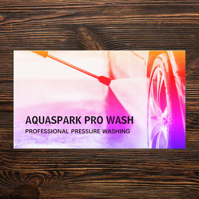 Pressure Washing Business Card | Zazzle