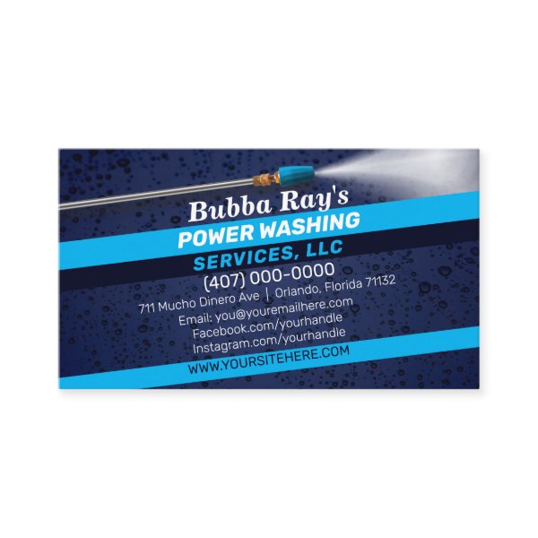 Pressure Washing Business Card Templates