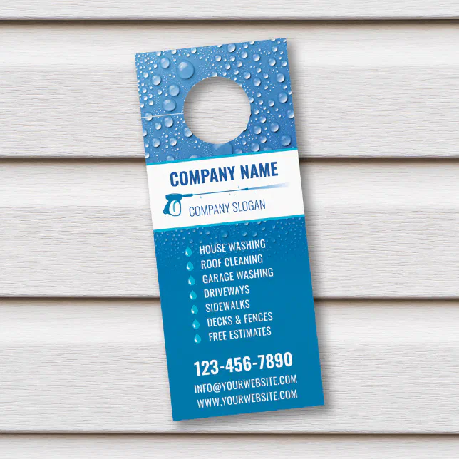 Pressure Washing Door Hanger, Power Washer Hanger | Zazzle