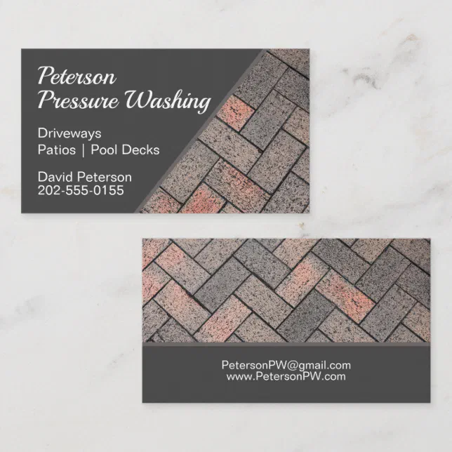 Pressure Washing Driveway Cleaning Business Card | Zazzle