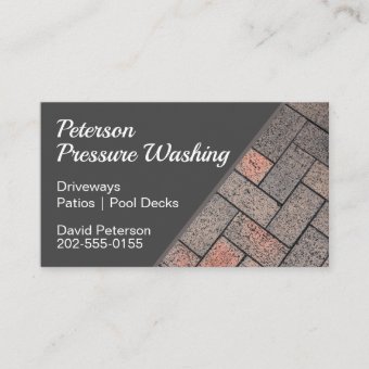 Pressure Washing Driveway Cleaning Business Card | Zazzle