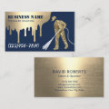 Pressure Washing Gold Power Washer Cleaning Navy Business Card | Zazzle