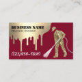 Pressure Washing Gold Power Washer Cleaning Red Business Card | Zazzle