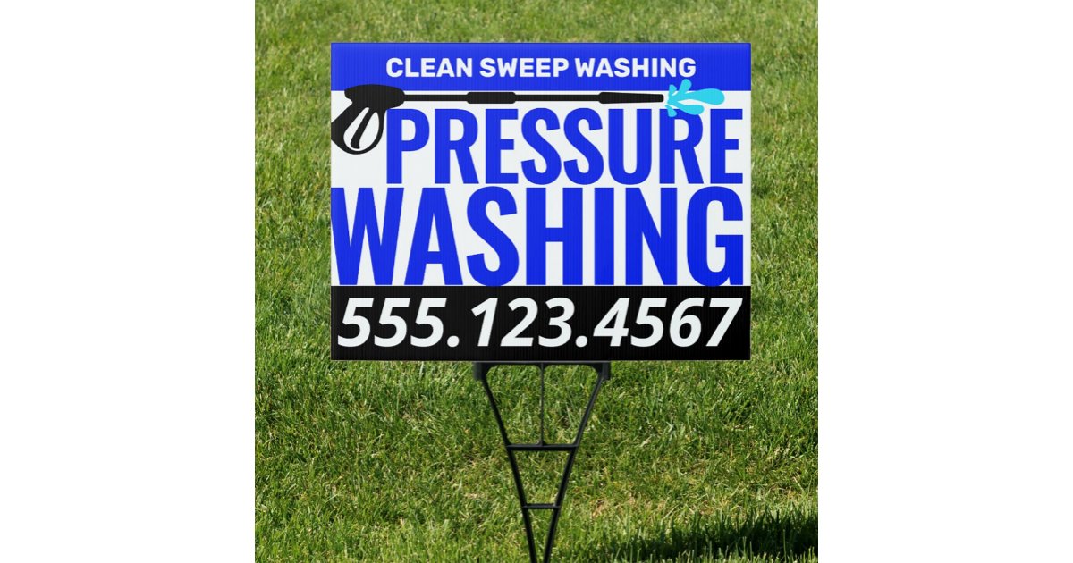 Pressure Washing Power Cleaning Sign | Zazzle
