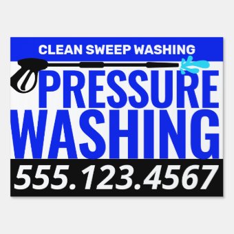 Pressure Washing Power Cleaning Sign | Zazzle