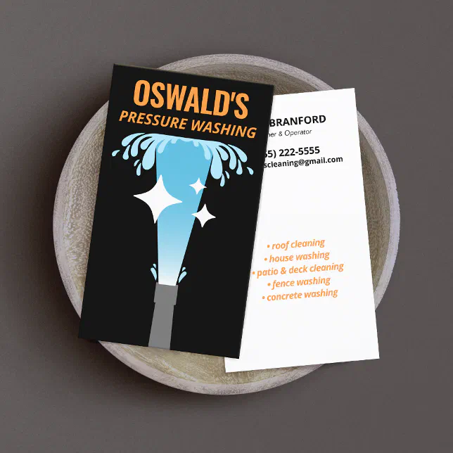 Pressure Washing Power Patriotic Wash Cleaning Business Card | Zazzle