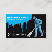 Pressure Washing Power Washer Black House Cleaning Business Card | Zazzle