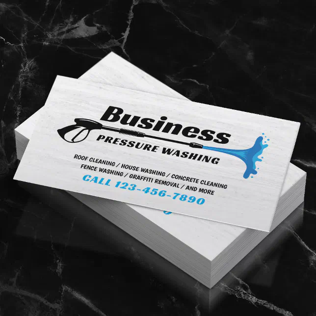 Pressure Washing Power Washer House Cleaning Business Card | Zazzle
