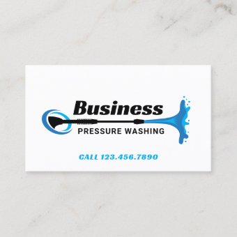 Pressure Washing Power Washer Modern Cleaning Business Card | Zazzle