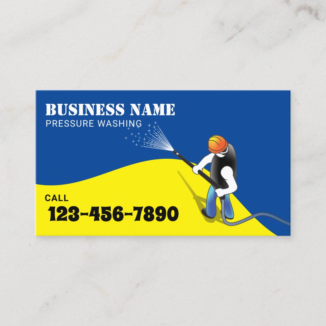 Pressure Washing Power Washer Pro House Cleaning B Business Card | Zazzle